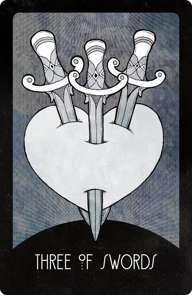 Inspirational Tarot Three of Swords - Inspirational Tarot
