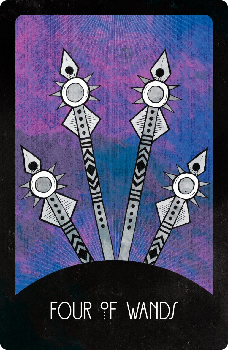 Inspirational Tarot Four of Wands - Inspirational Tarot