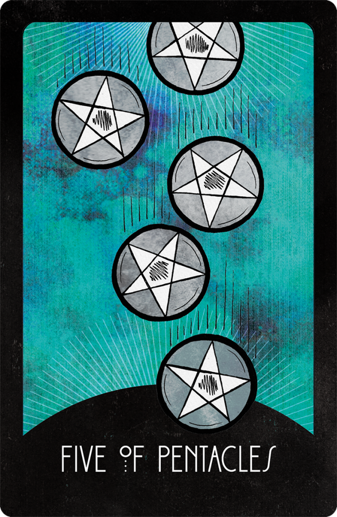 Inspirational Tarot Five of Pentacles - Inspirational Tarot